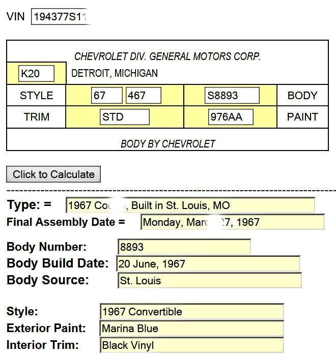 1967 trim tag - Page 2 - CorvetteForum - Chevrolet Corvette Forum ...