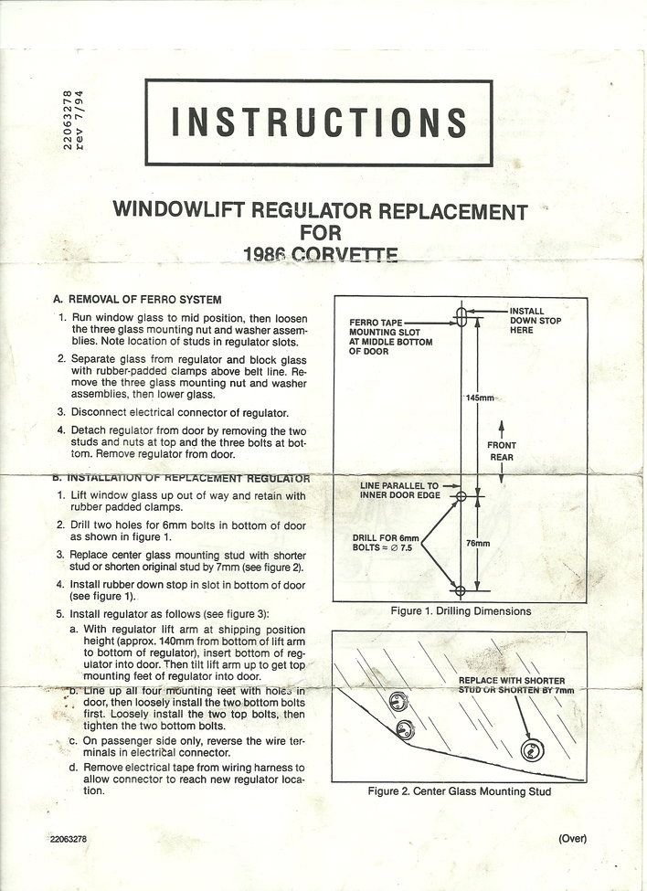 C4 Window Regulator Replacement - CorvetteForum - Chevrolet Corvette ...