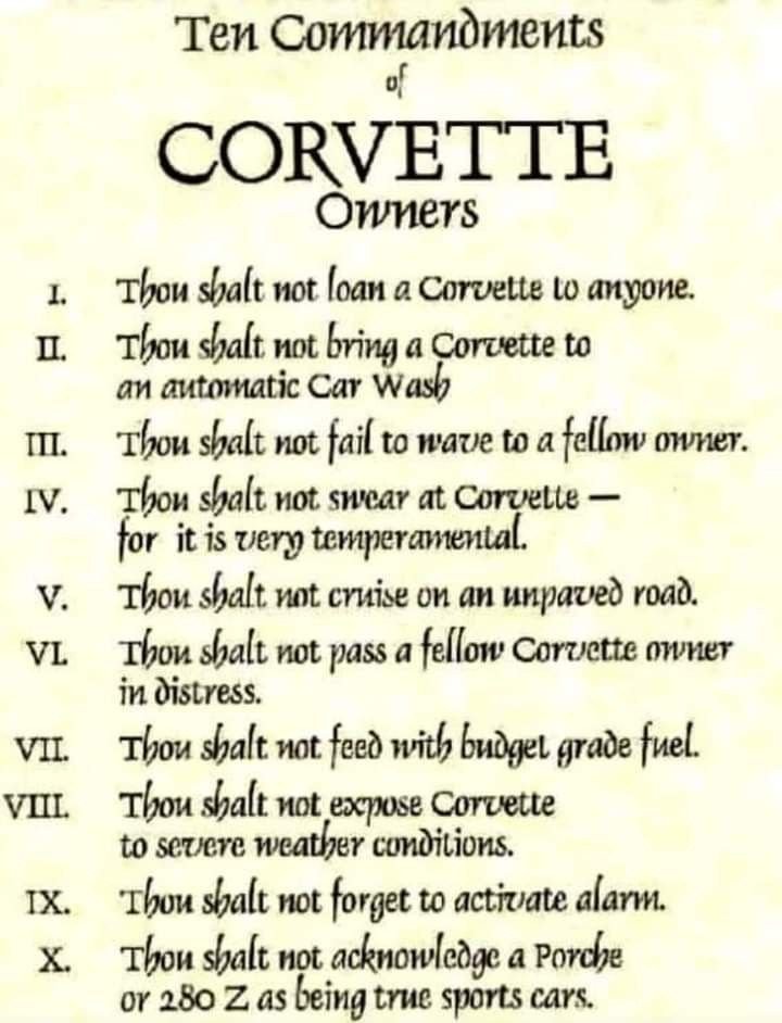 Rules - CorvetteForum - Chevrolet Corvette Forum Discussion