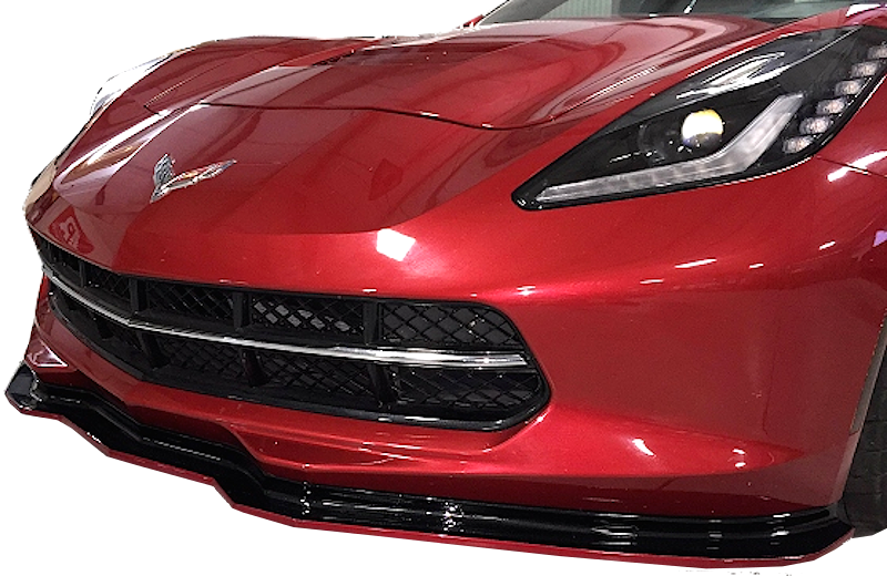 New@RPI C7 Corvette Front Splitter & Z06 Side Skirts Striped "Signature ...