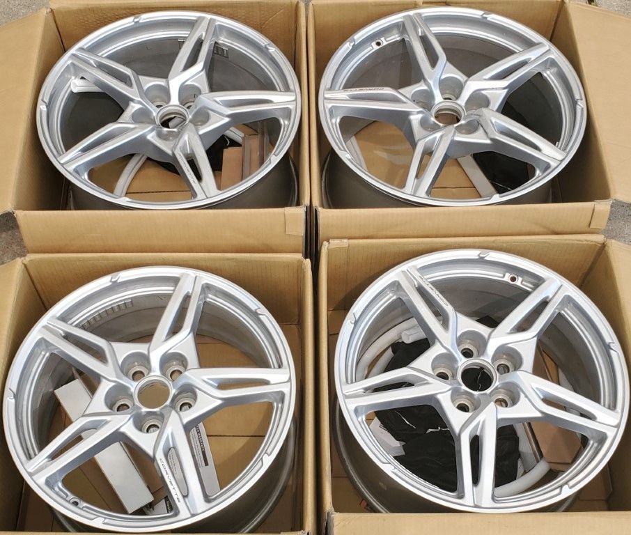 FS (For Sale) 2023 OEM Silver Wheels (19/20) DFW Area - CorvetteForum ...