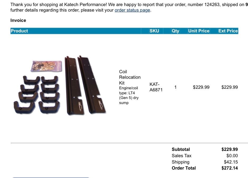 FS (For Sale) Katech Coil Relocation Brackets and matching MSD Plug ...