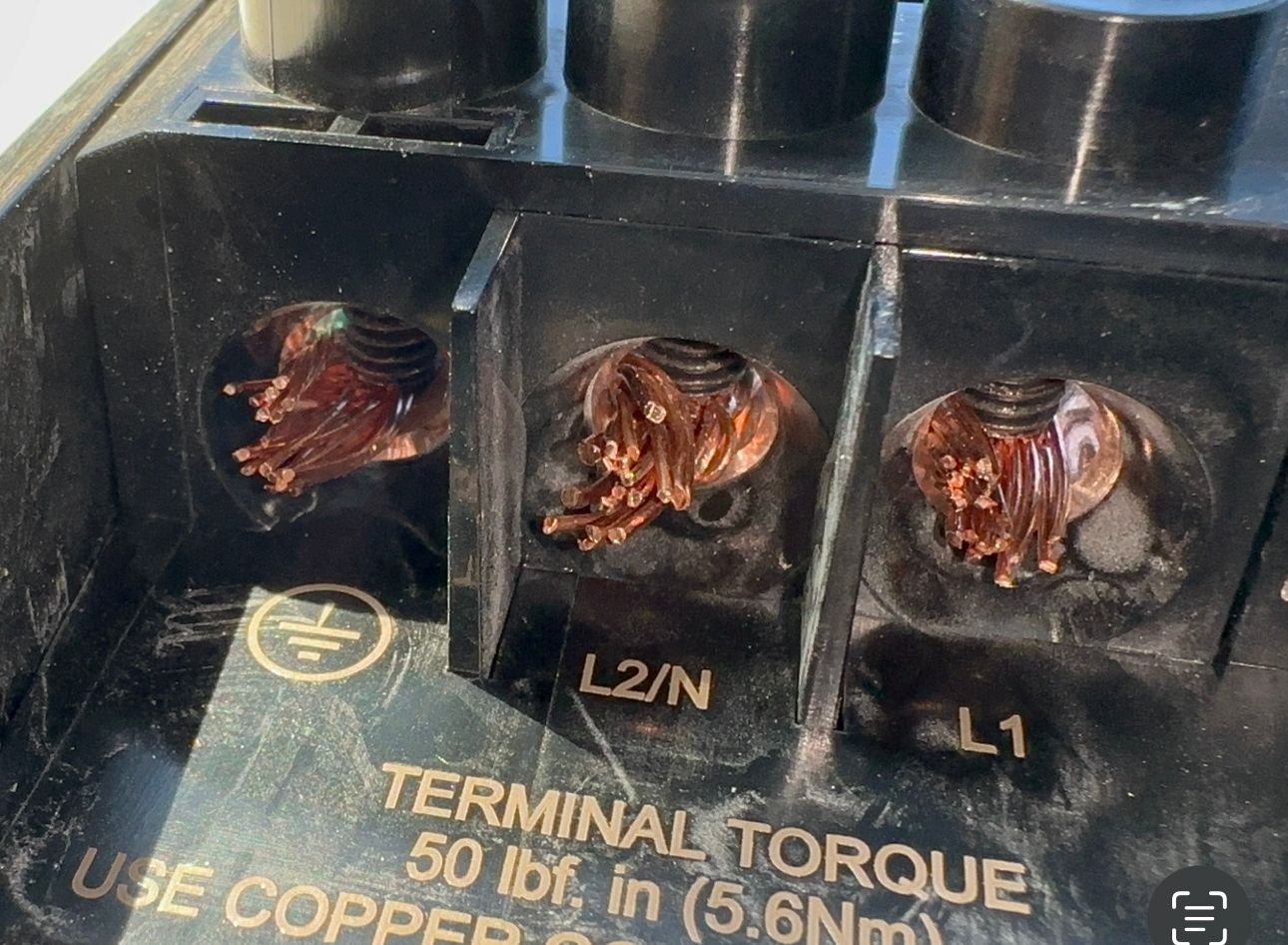 Re-Torquing Wire on EV Charger - Is This Safe? - DoItYourself.com ...