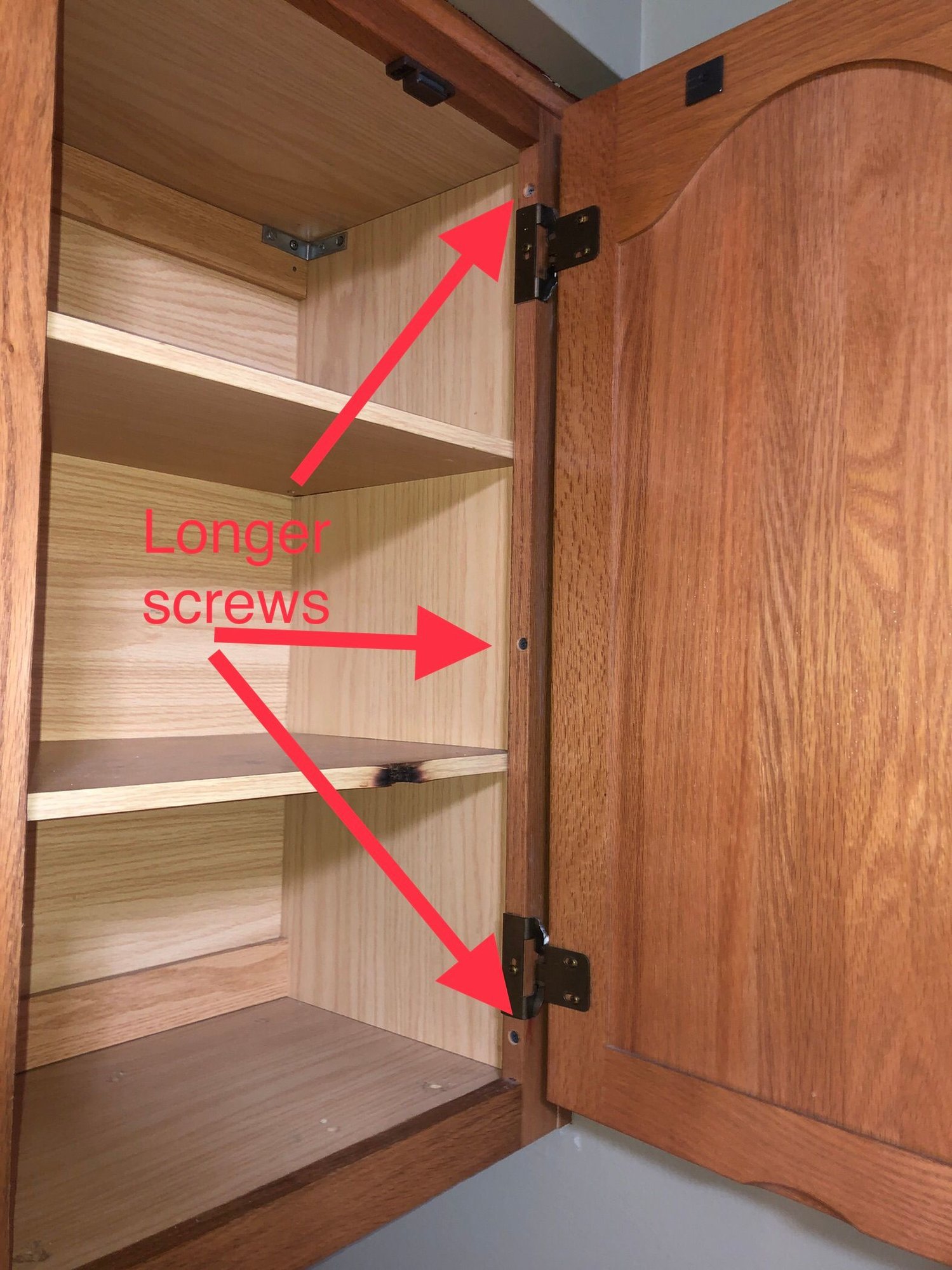 Fixing a falling kitchen cabinet - DoItYourself.com Community Forums