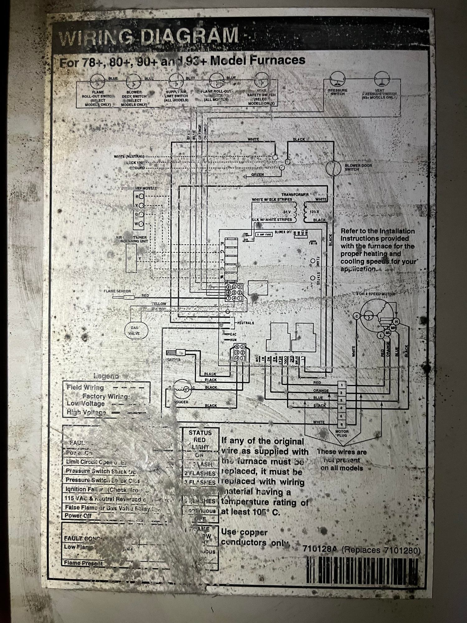 Furnace will not stay lit - Nordyne Furnace L1RA 108C-20C ...