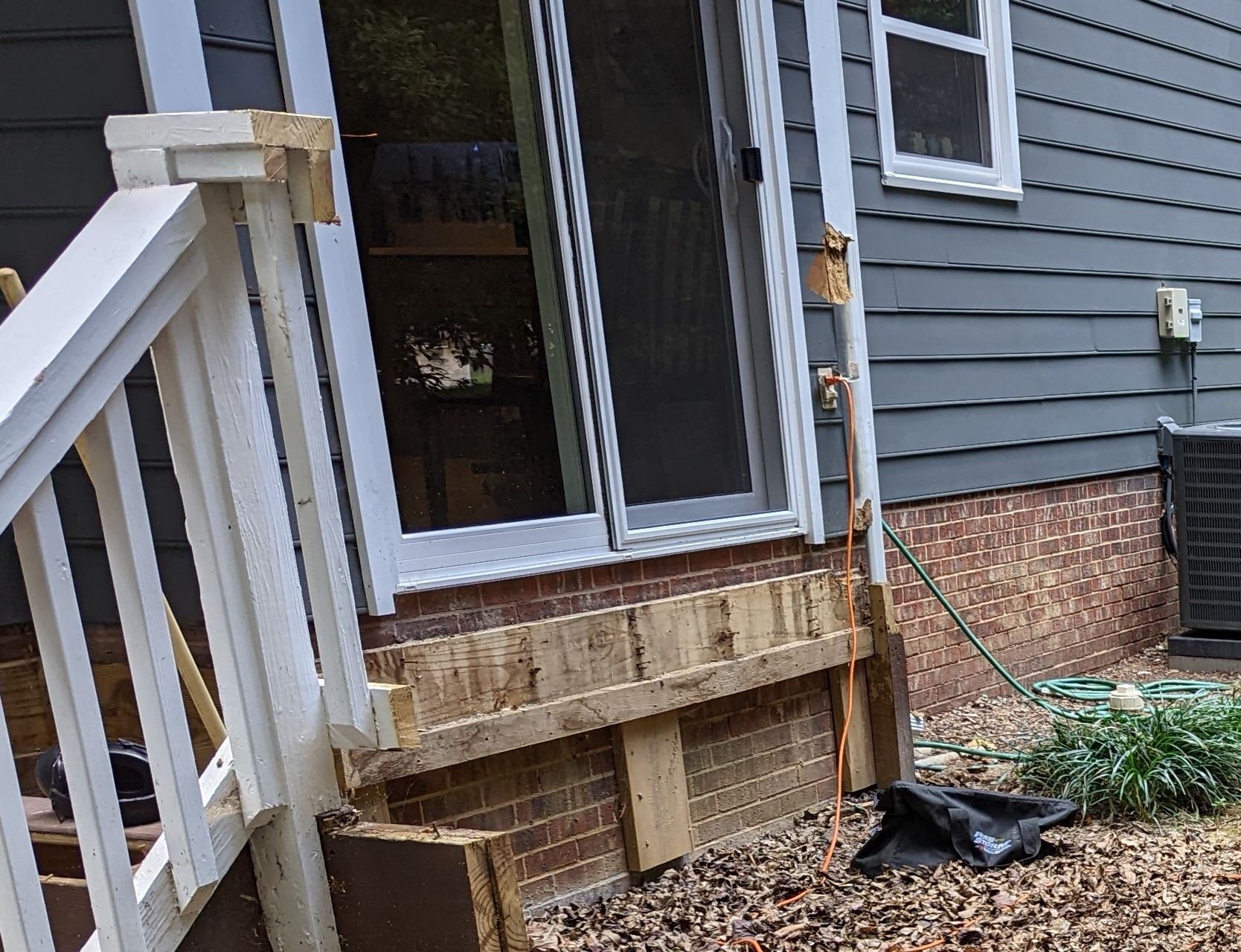 Questions about ledger board for stairs, slab foundation - DoItYourself ...