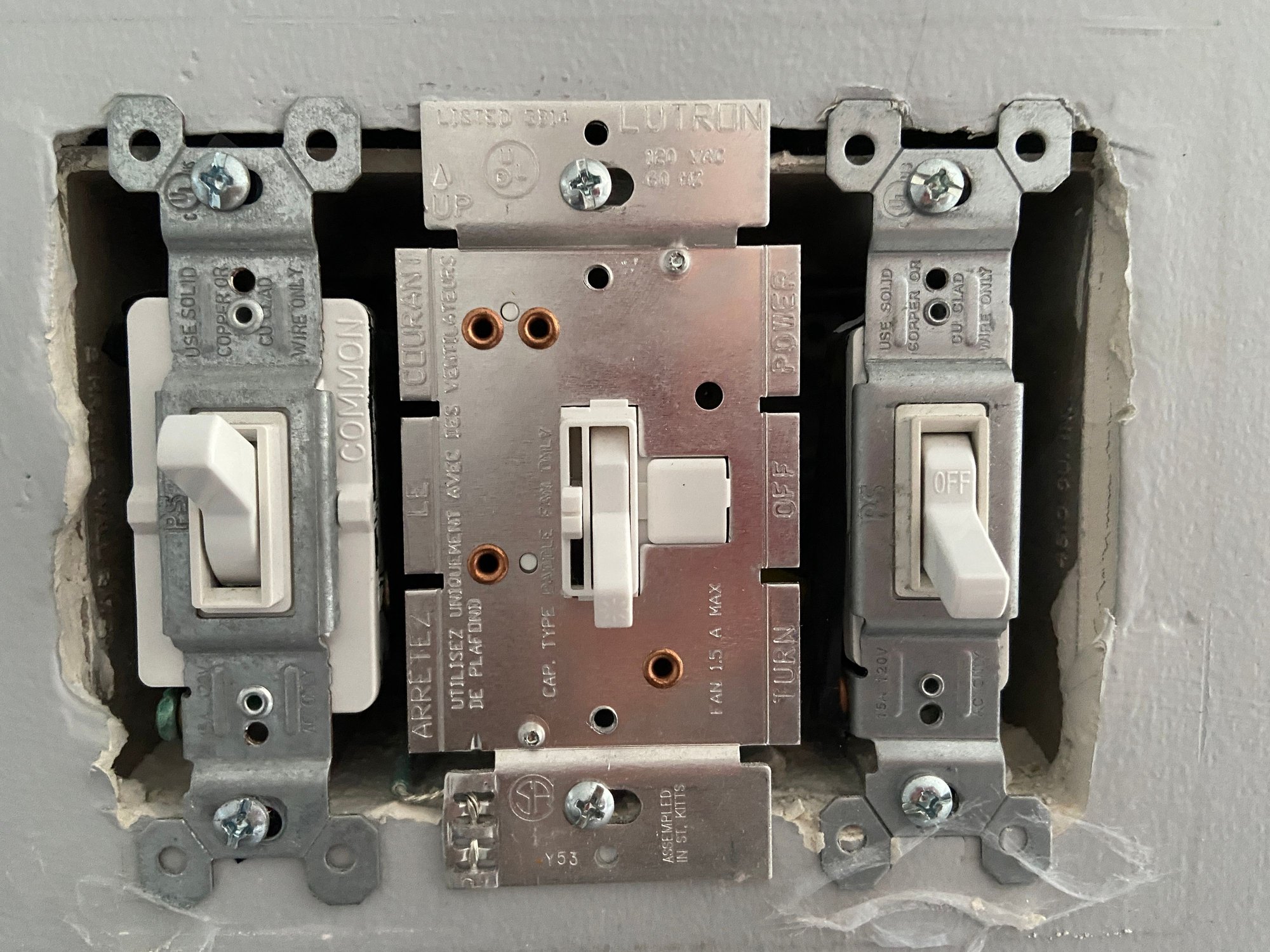Can I Replace a Lutron Fan Control Switch with a Standard On/Off Switch? - DoItYourself.com ...