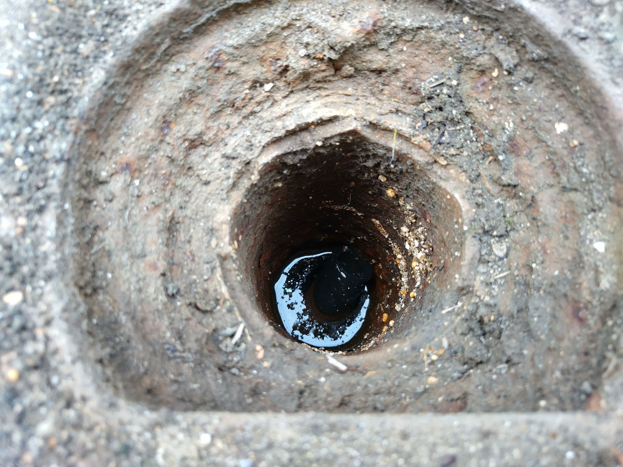 Is this black hollow tube supposed to be inside my patio drain ...