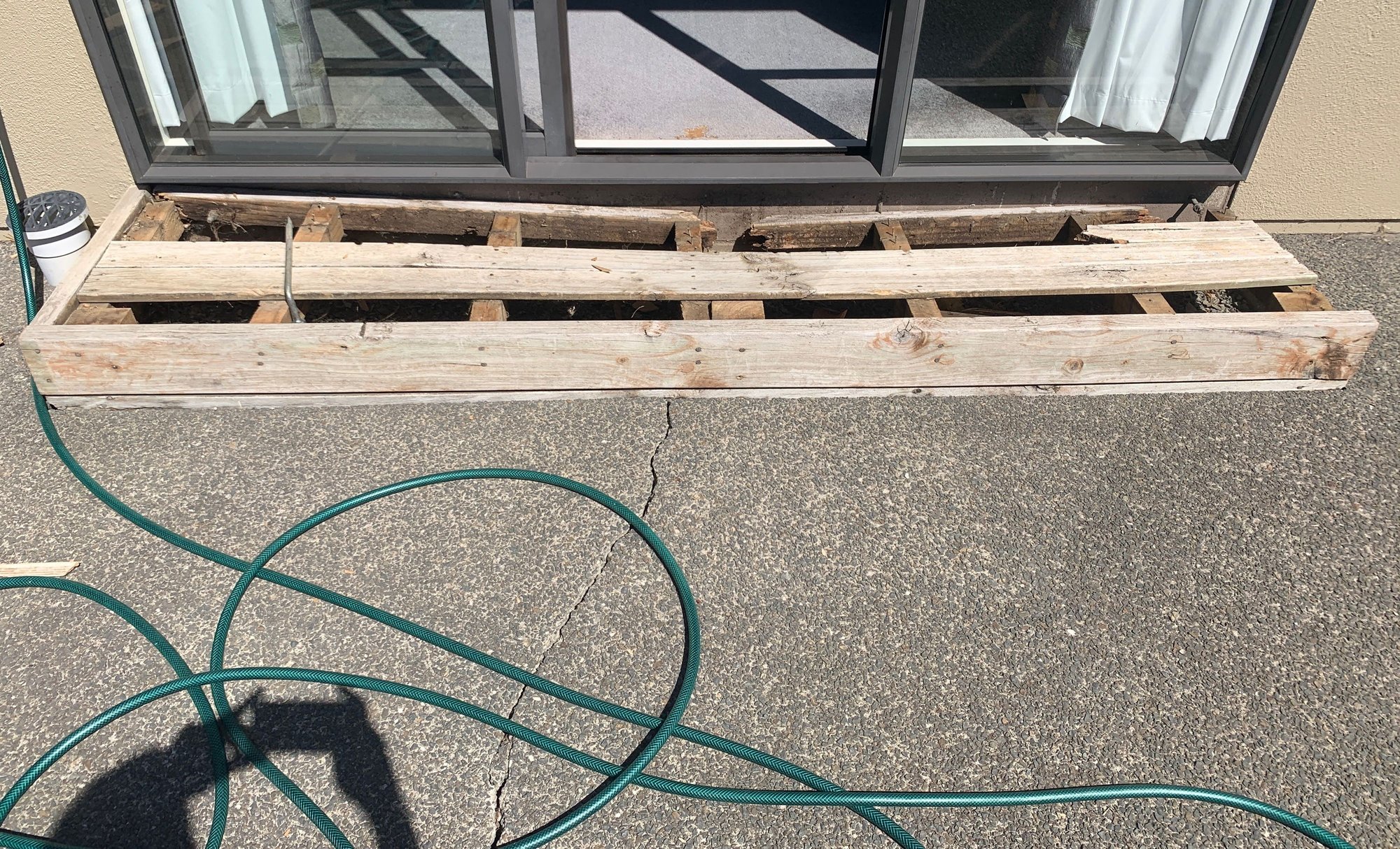 Correct way of building step/small deck outside patio sliding door ...