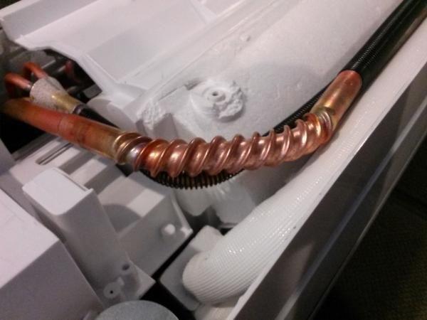 Best way to bend copper lines off mini split. PICS - DoItYourself.com ...