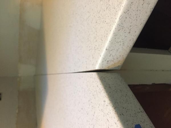 Gaps in Mitered 45 deg Angle Cuts on Laminate Countertops ...