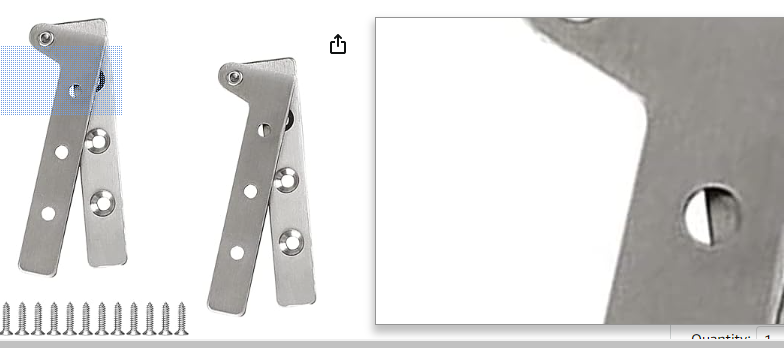 Old, '50's Style Hinges' attached with Old Kitchen Cabinet ...