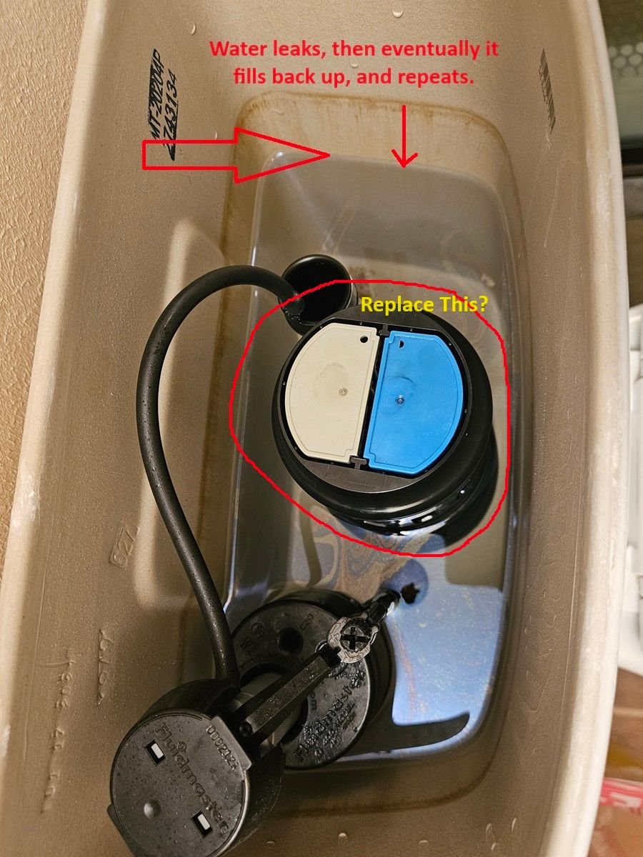Toilet tank water leaks then refills over and over - DoItYourself.com ...