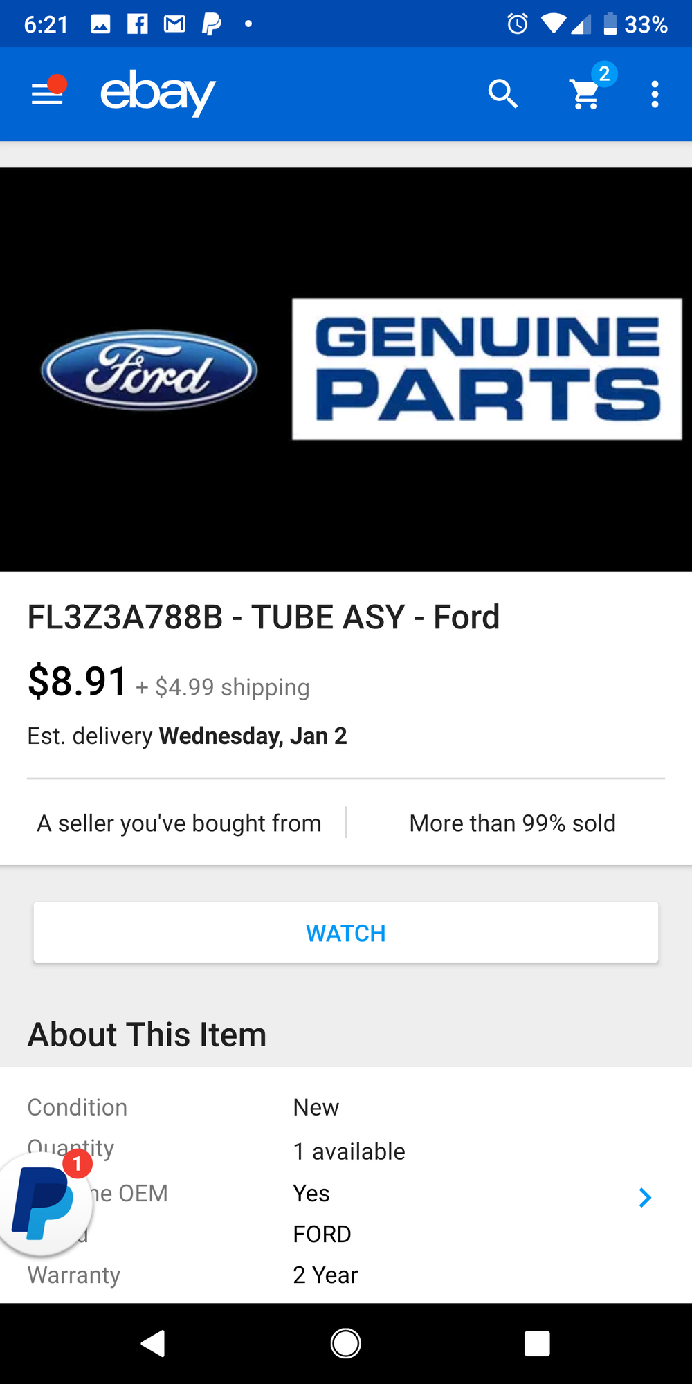 Does vacuum assembly FL3Z-7A784-A includes check valve FL3Z-3A788-A ...