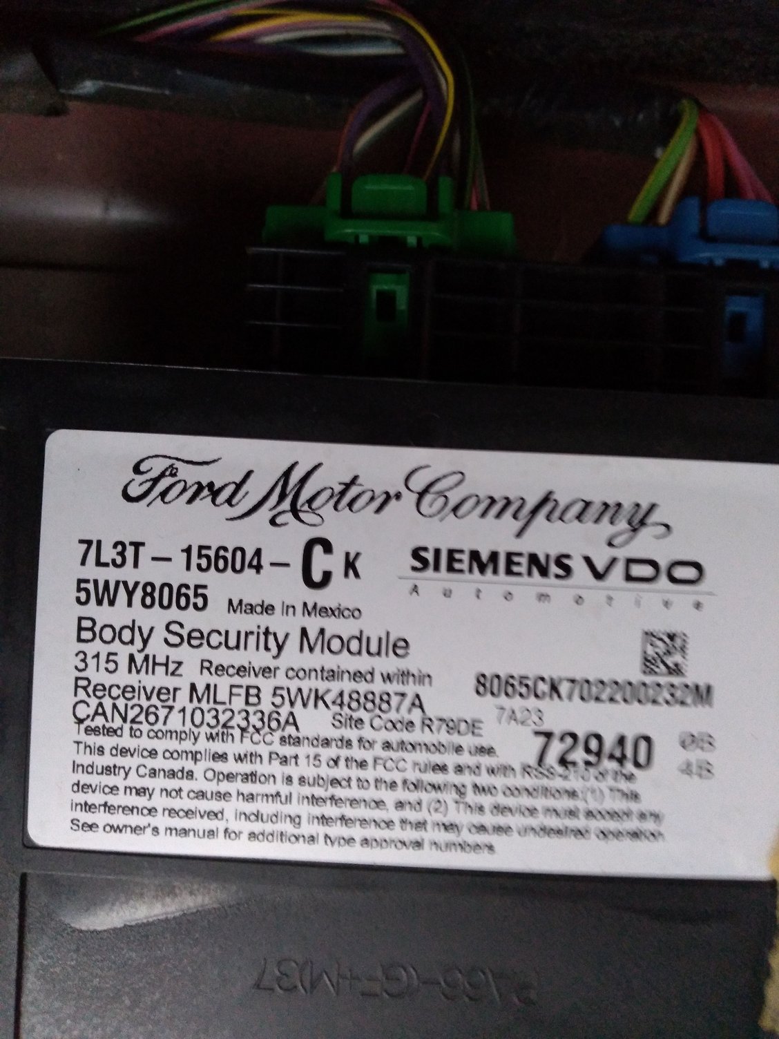 Security module - Ford F150 Forum - Community of Ford Truck Fans