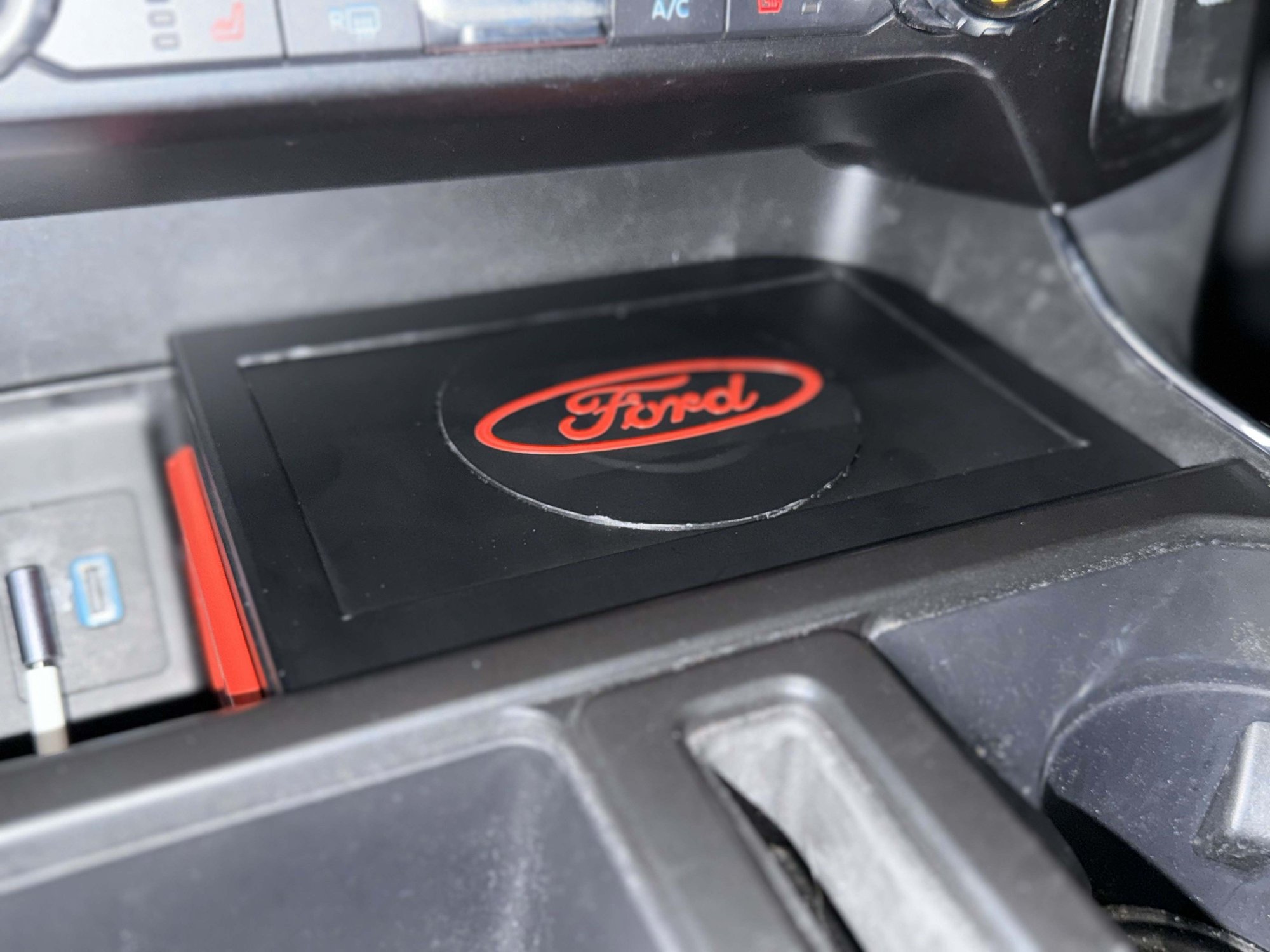 Custom Front Console MagSafe Charger with Hidden Garage Door Opener and ...