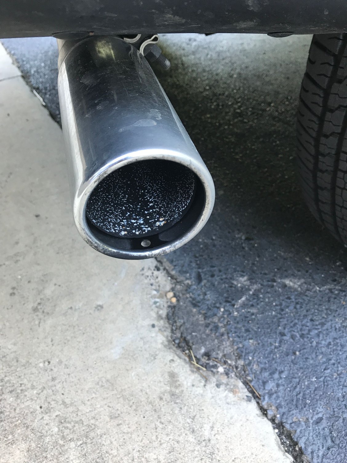 White reside inside tail pipe - Ford F150 Forum - Community of Ford ...