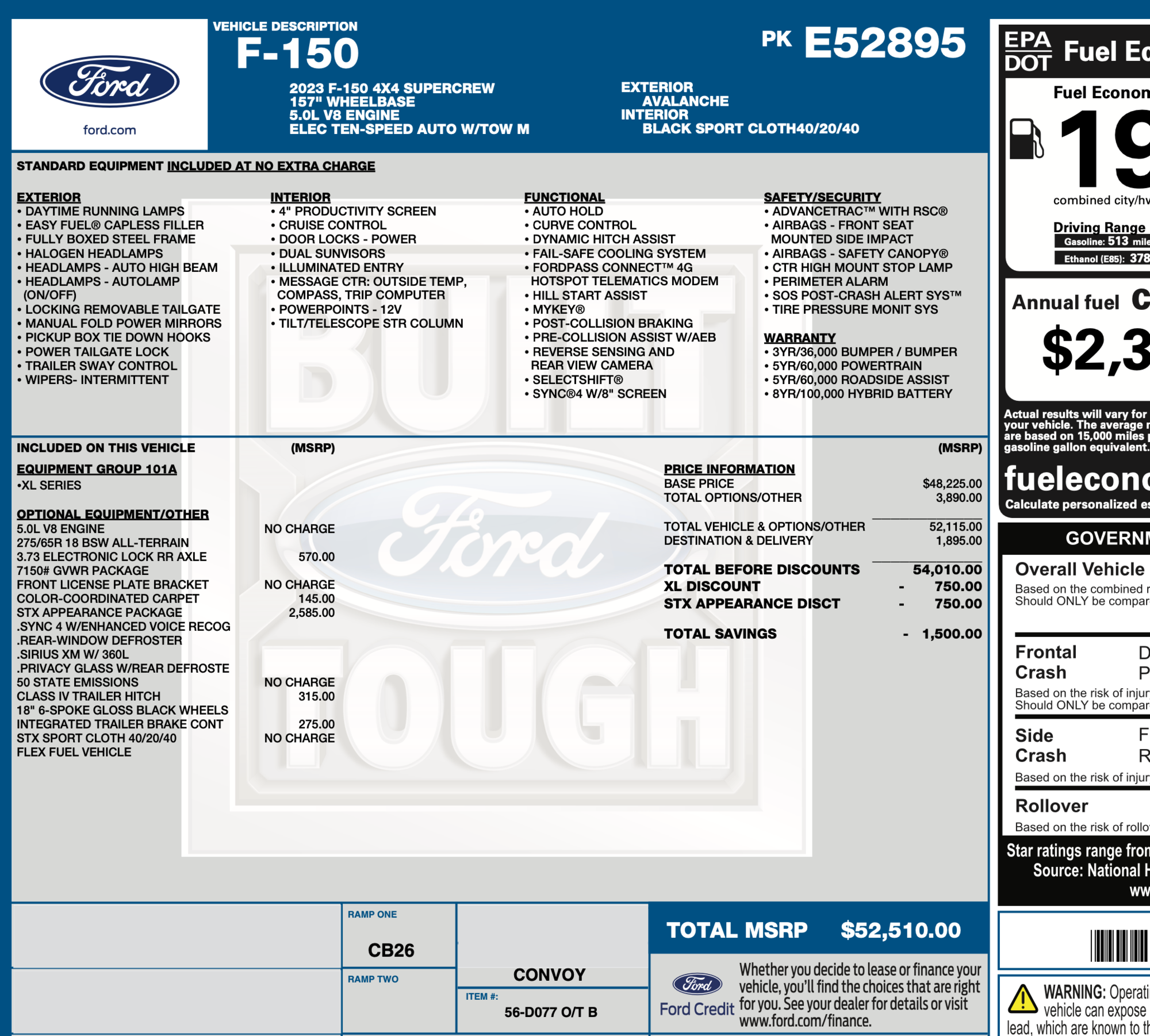 what is the tow capacity of my 23 sxt w/ 5.0v8 3.73 axel and 7150# gvwr ...