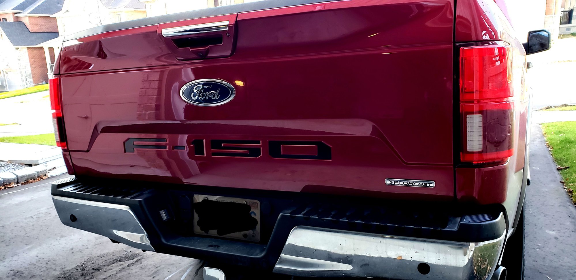Semi-Gloss F-150 Tailgate inserts on Ruby Red - Ford F150 Forum ...