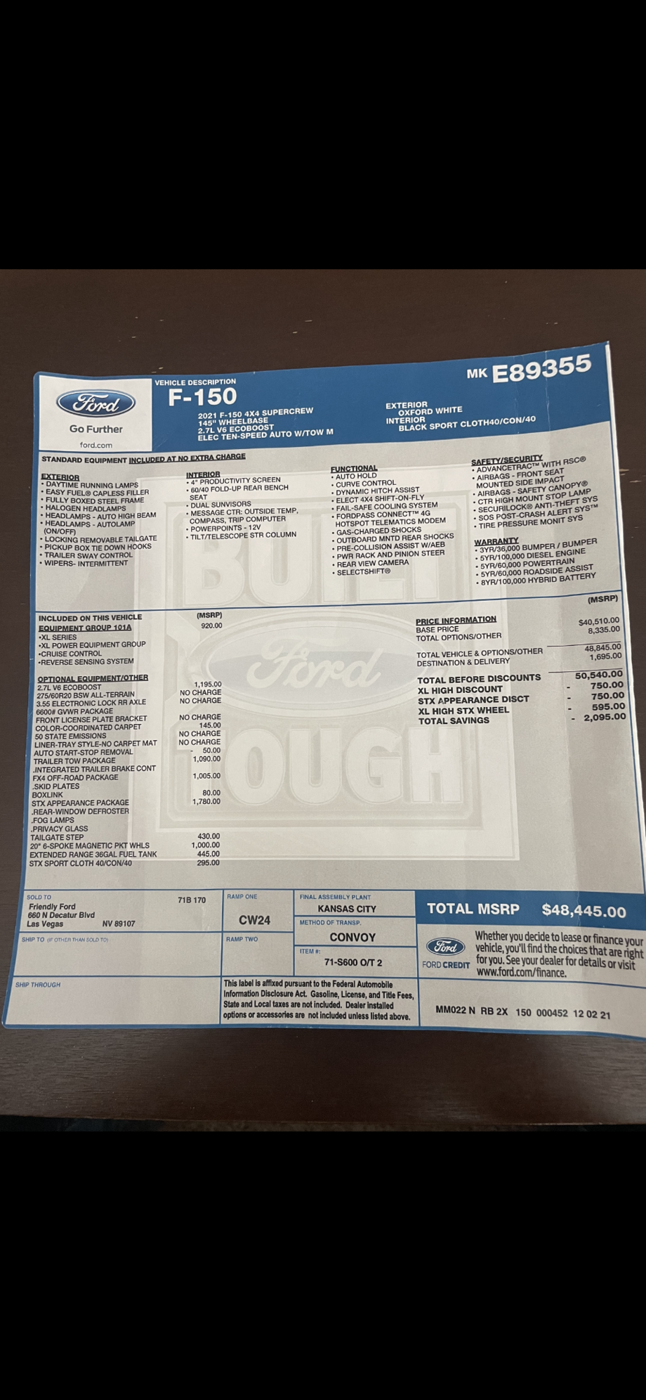What's up with this Window Sticker - Page 2 - Ford F150 Forum ...