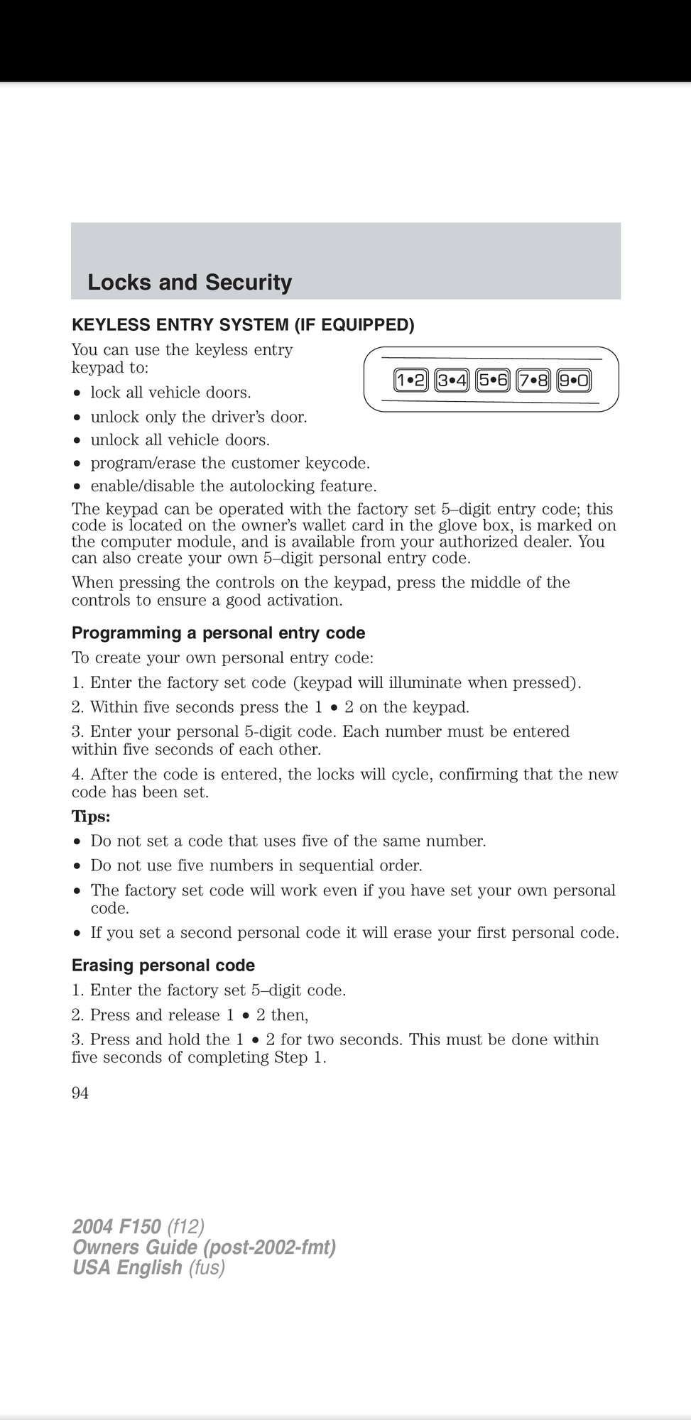 Reset keycode - Ford F150 Forum - Community of Ford Truck Fans