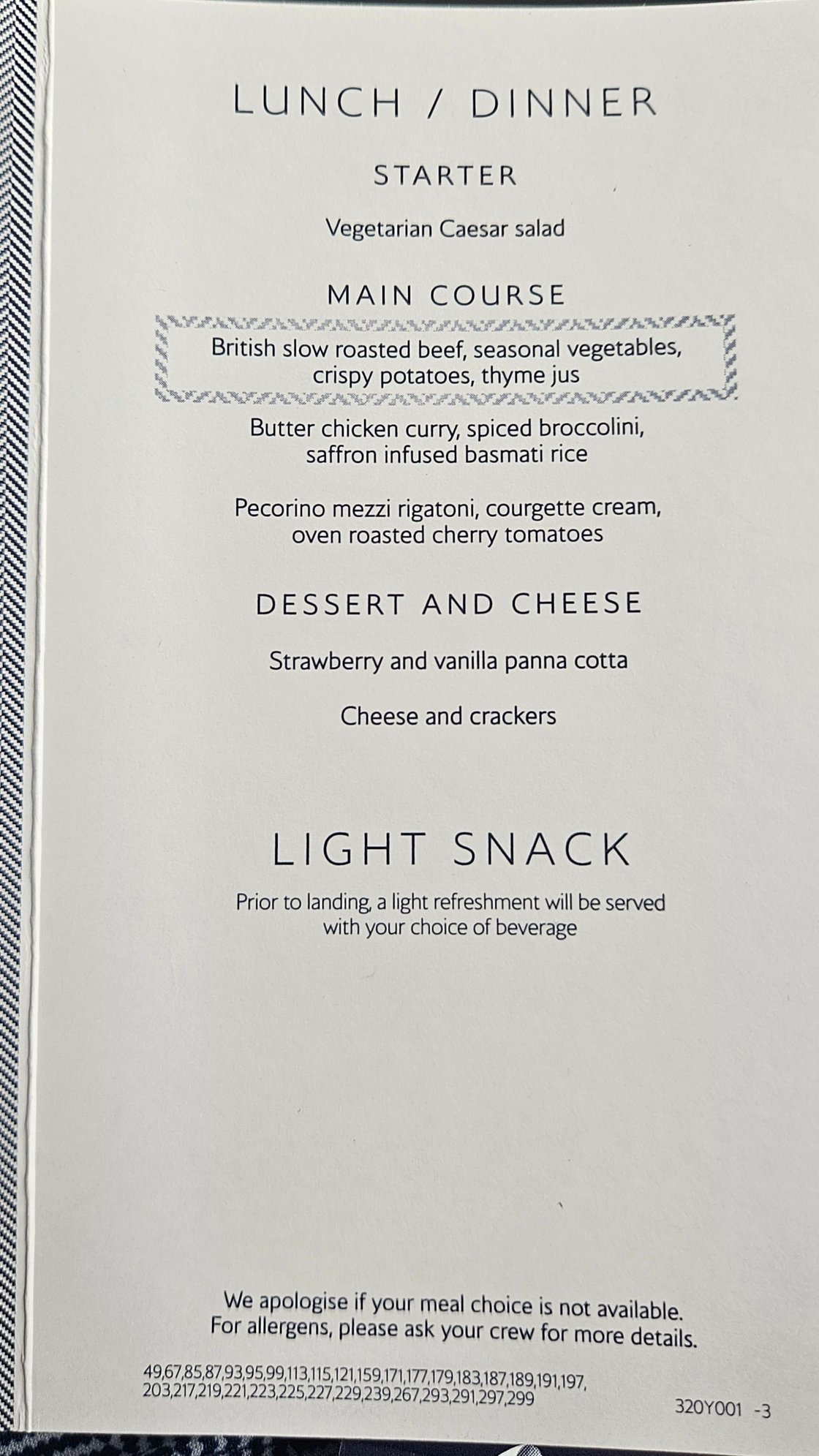 Long haul in-flight catering | World Traveller Plus - Page 53 ...