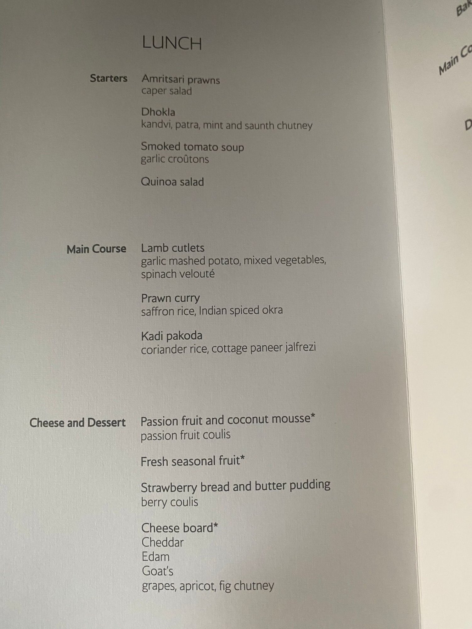 Club World dining - restoration of full menu - 28 October 2022 - Page ...