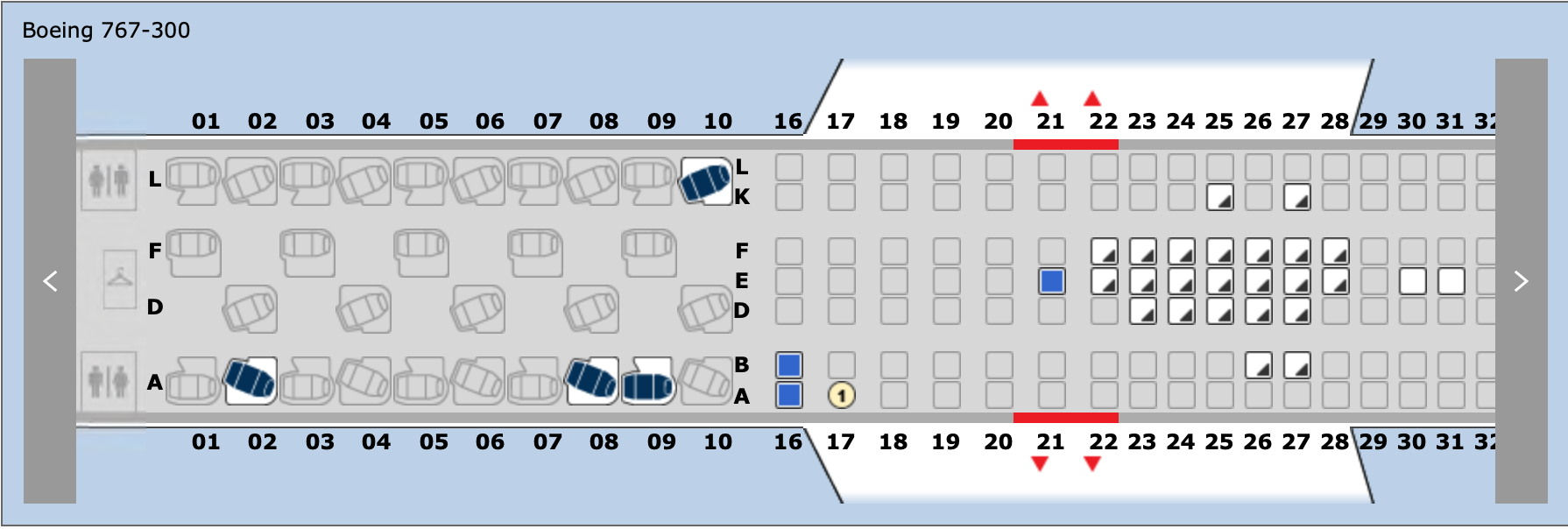 Everything You Want to Know About Where to Sit on a 767-300 (30/46/138 ...