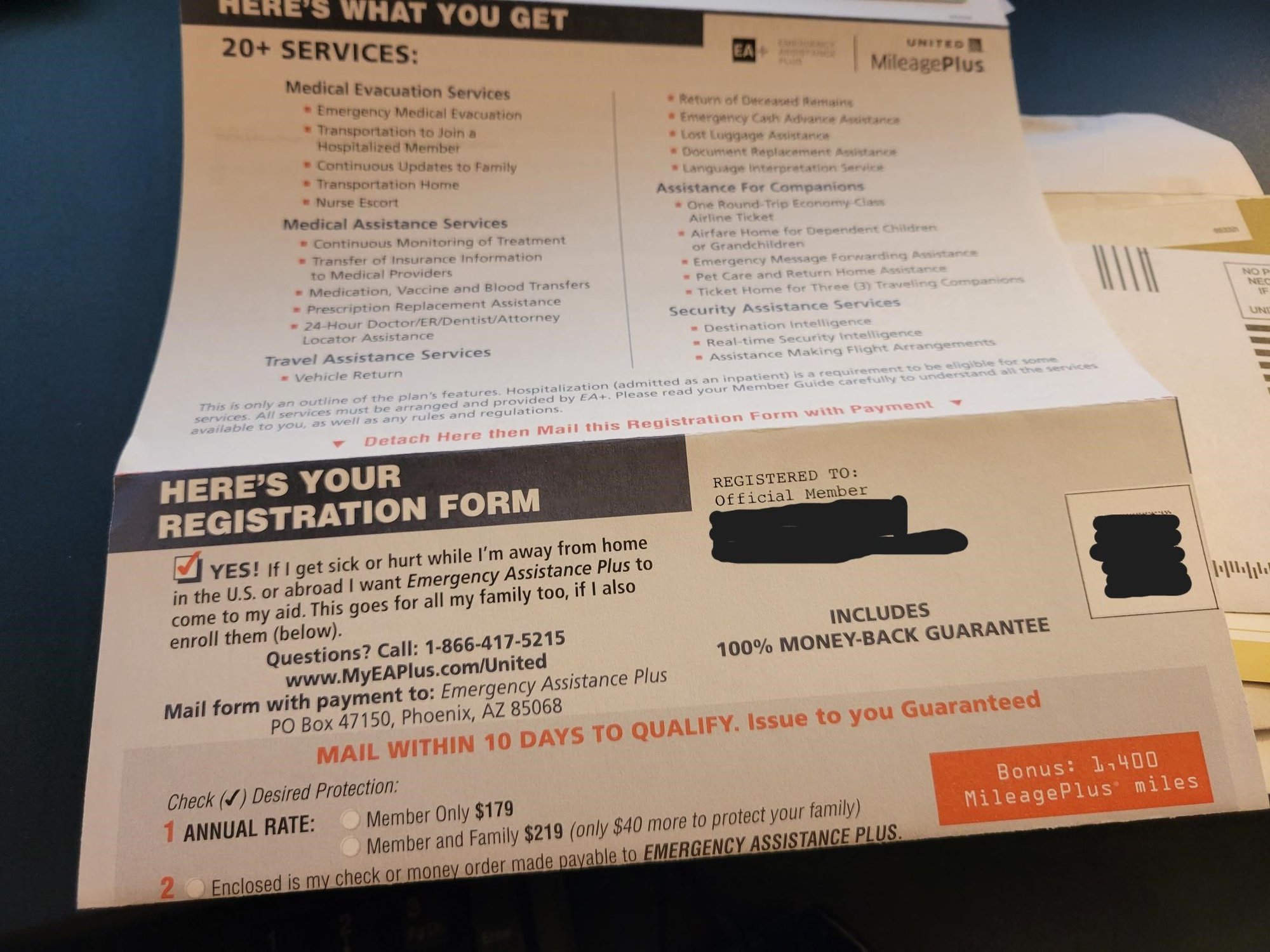 Emergency Assistance Plus - UA offer - FlyerTalk Forums