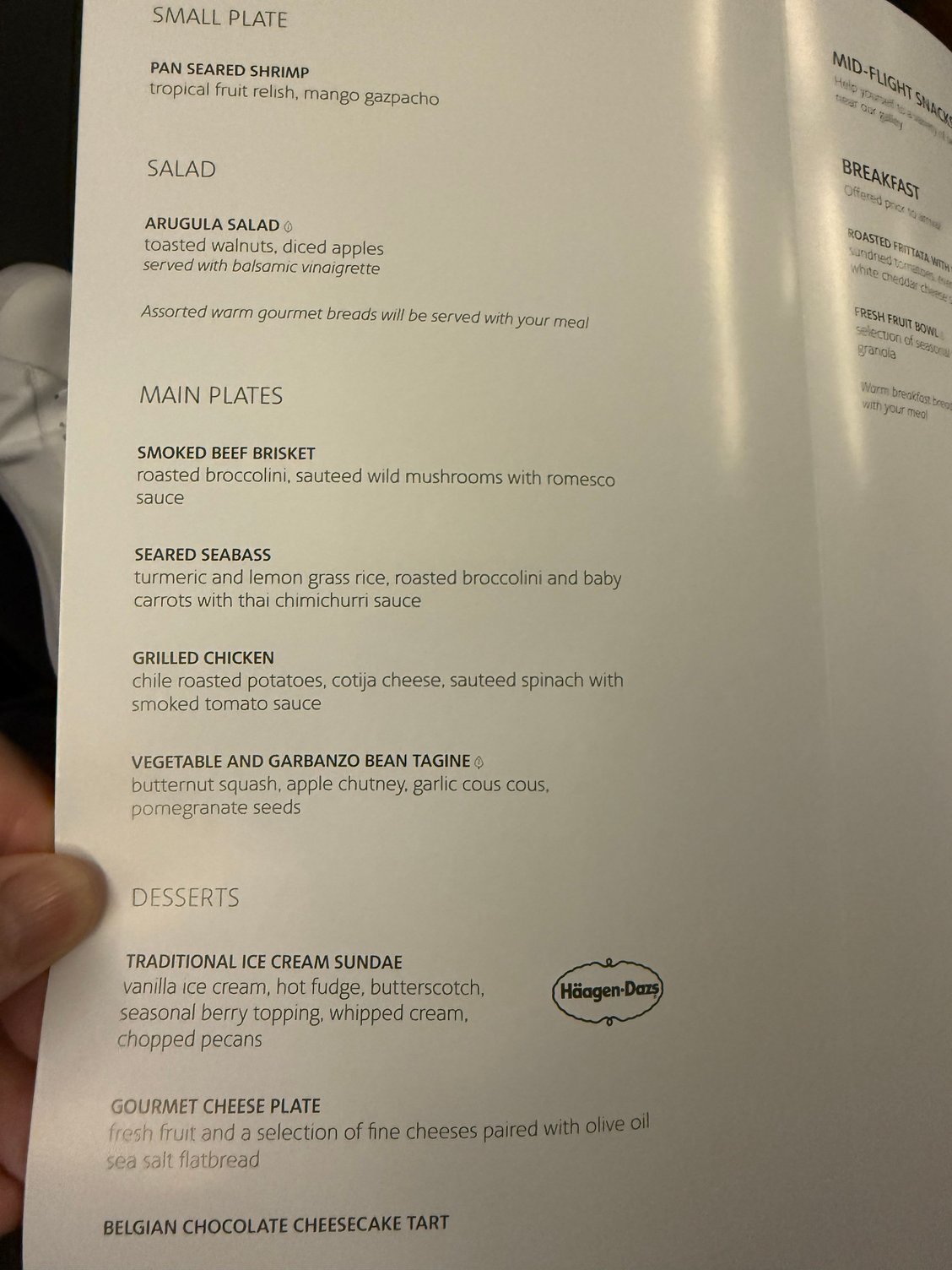 2025 AA International Meal / Meals - menu / photos / etc. (master ...