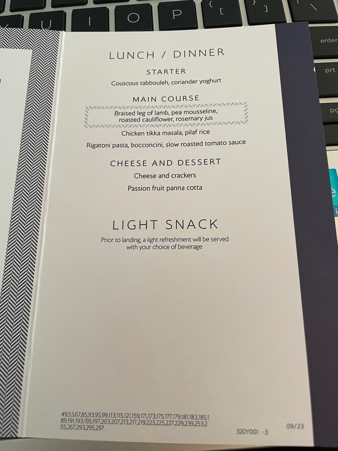 Long haul in-flight catering | World Traveller Plus - Page 29 ...