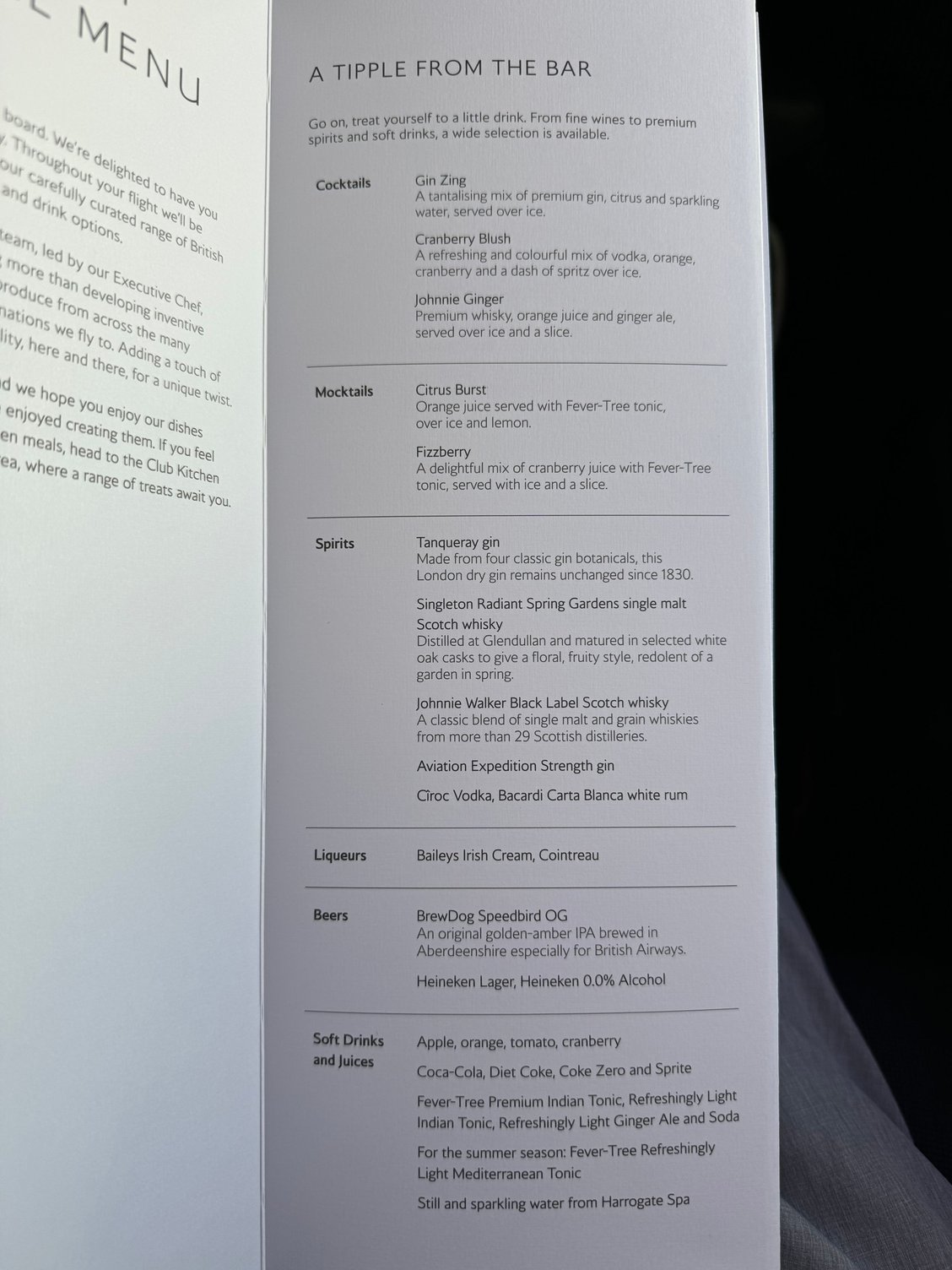 Long haul in-flight catering 2024 | Club World - Page 50 - FlyerTalk Forums