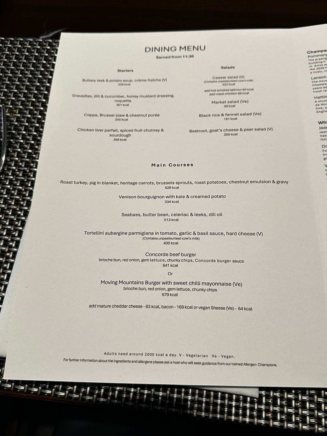 LHR Concorde Room (CCR) : menus 2024 - Page 37 - FlyerTalk Forums