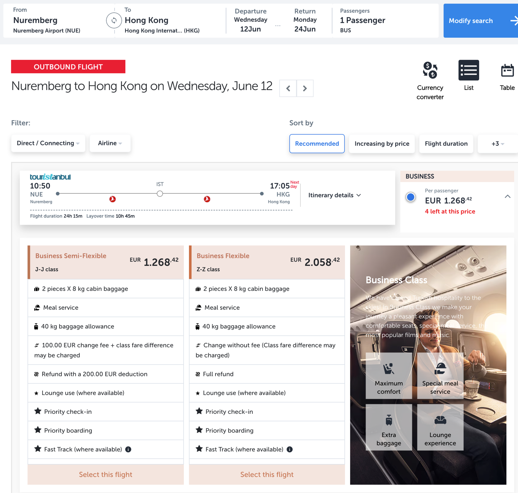How do I see J class available on a TK flight? - FlyerTalk Forums