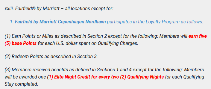 New Bonvoy Exception: a Fairfield in Europe now earns half points/EQN ...