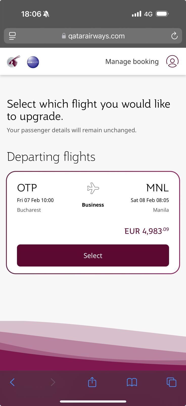 Cash upgrades on QR - Page 94 - FlyerTalk Forums