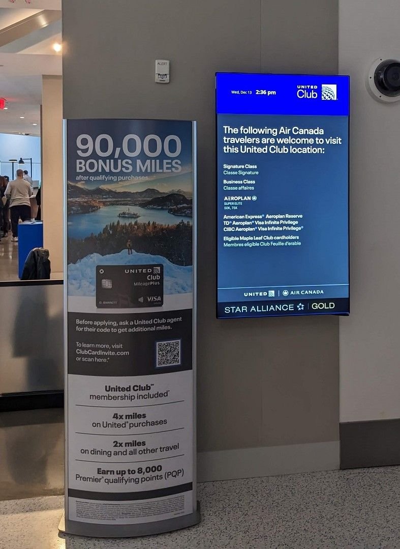 UA EWR Terminal A UC for elites without UC Membership but accessing via ...