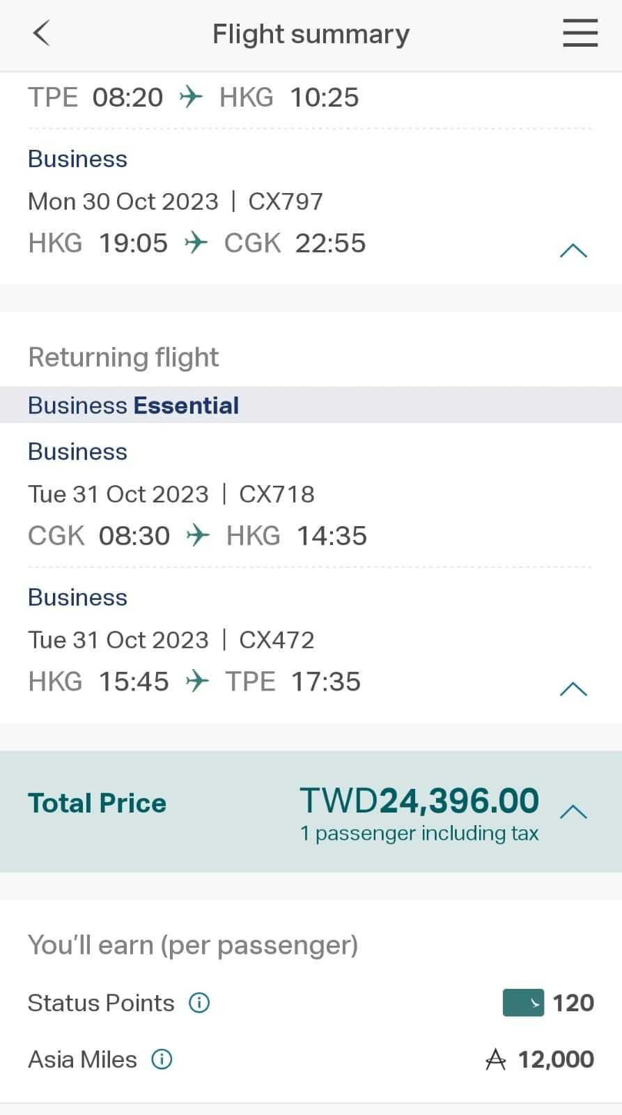 Cx tpe-hkg-dps/cgk $815 r/t - FlyerTalk Forums