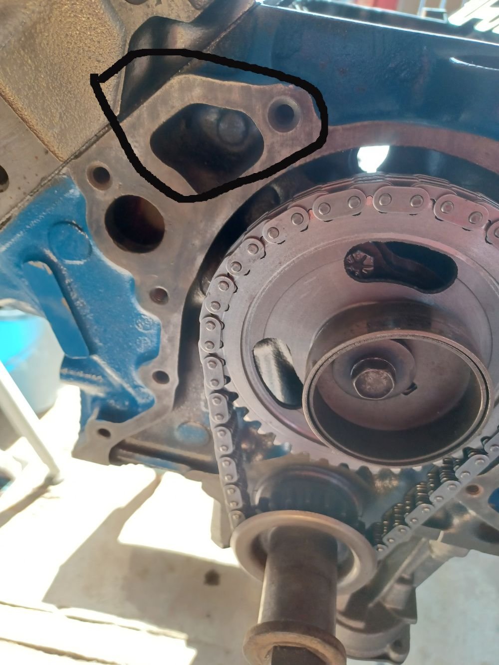 What is that hole in a 69 302 block - Ford Truck Enthusiasts Forums