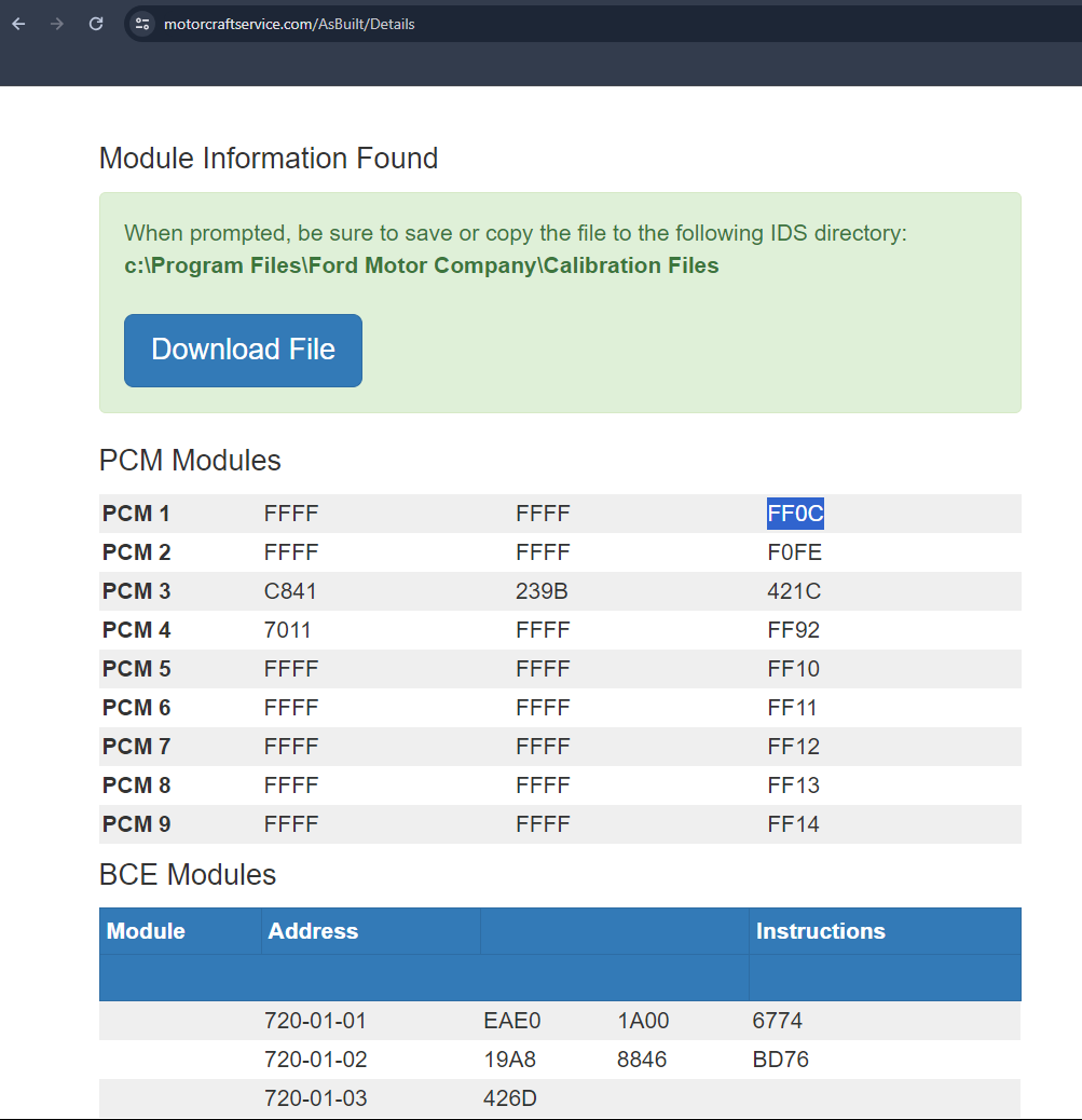 Loading PCM with As Built Data, FORScan - Ford Truck Enthusiasts Forums