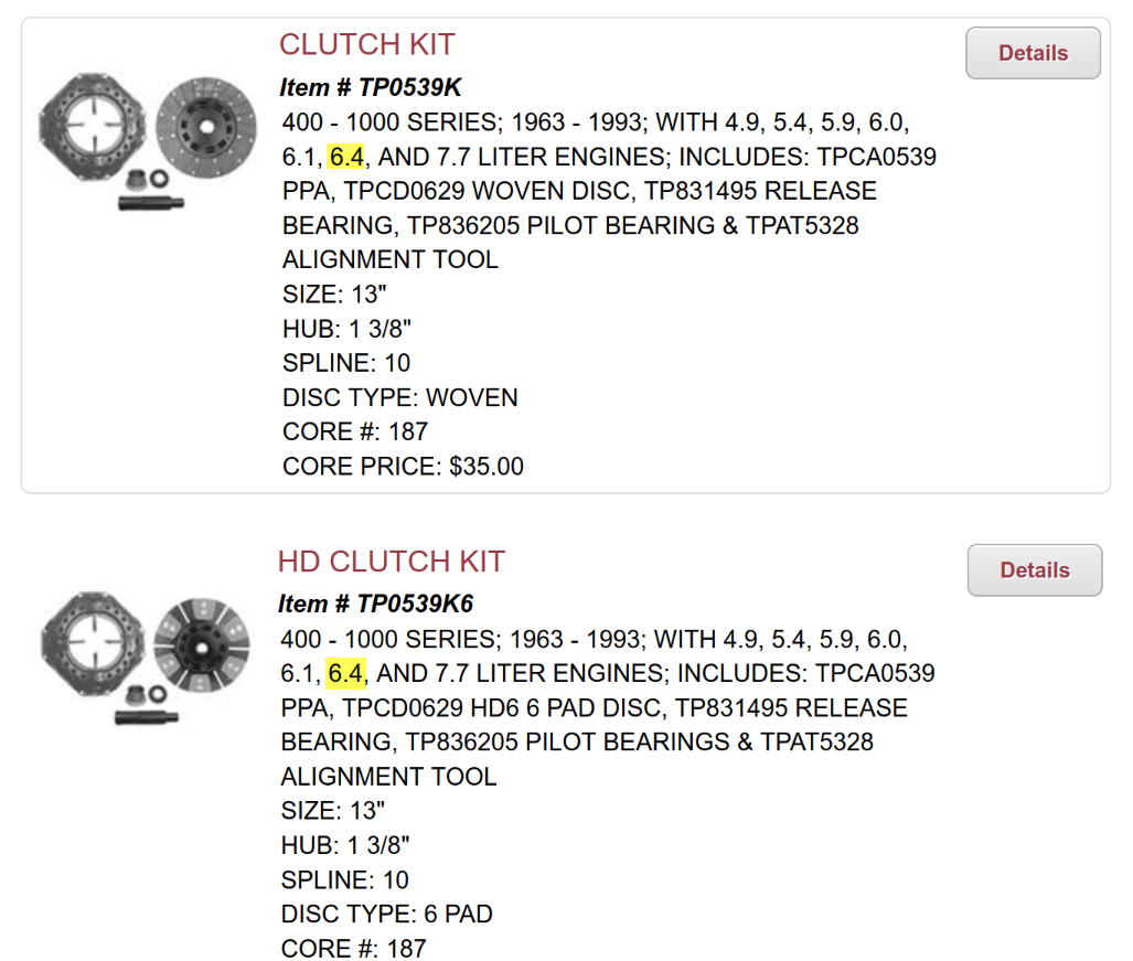1975 Dana Spicer 5652-A clutch kit - Ford Truck Enthusiasts Forums