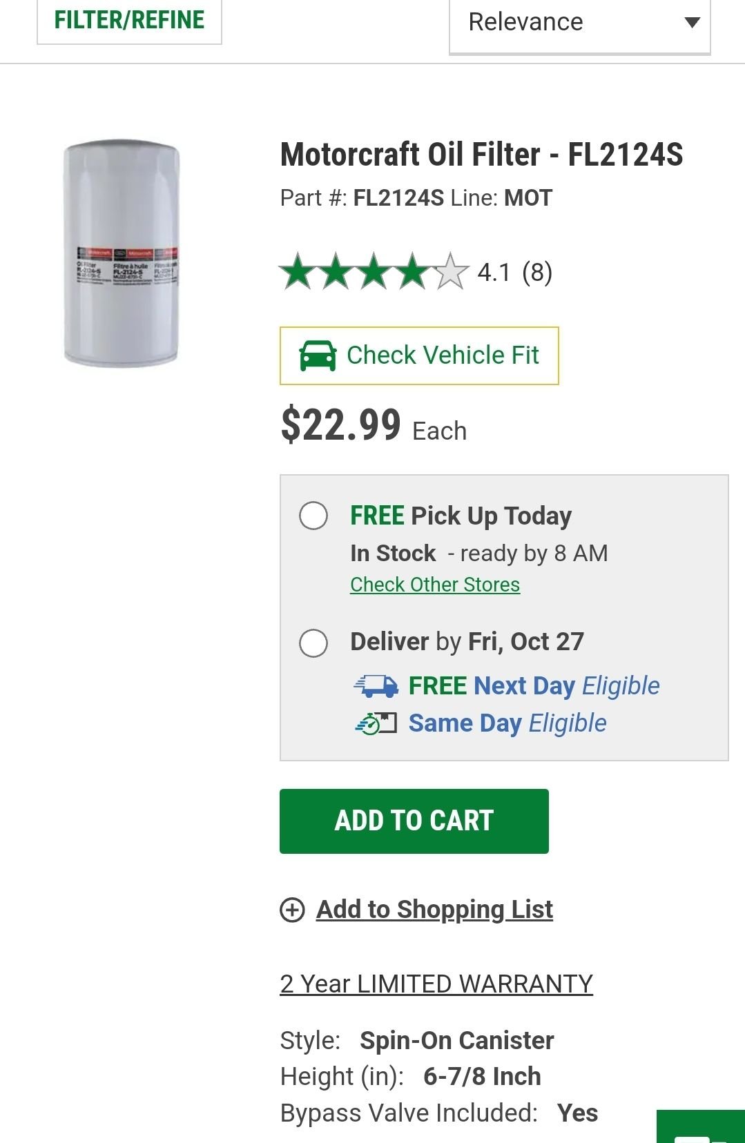 New Motorcraft FL 2124 S Oil Filter - Page 33 - Ford Truck Enthusiasts ...