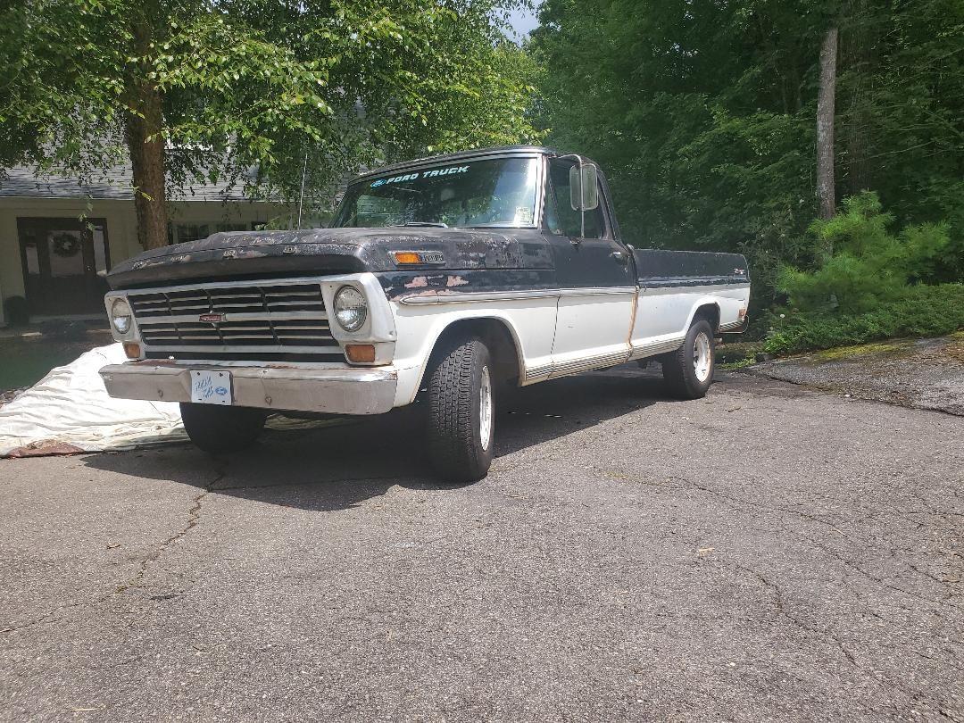 Solid '68 F100 Ranger ready to clearcoat patina or start classic ...