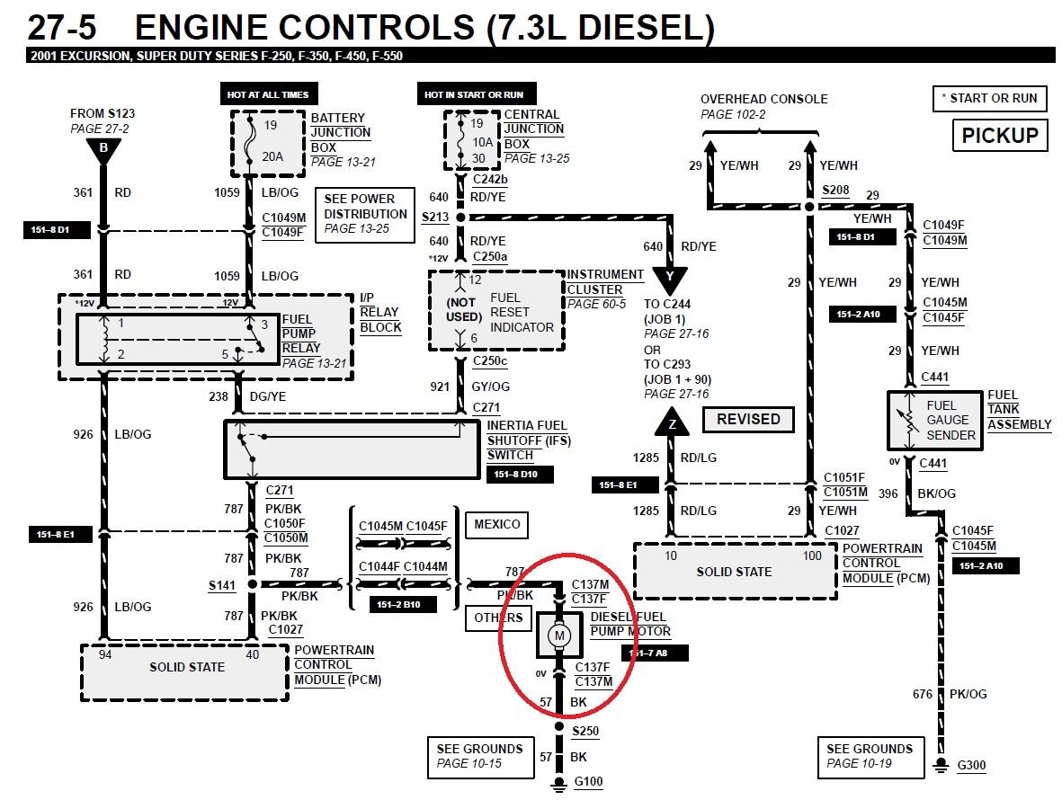 01 7.3 fuel pump has power but not working - Ford Truck Enthusiasts Forums