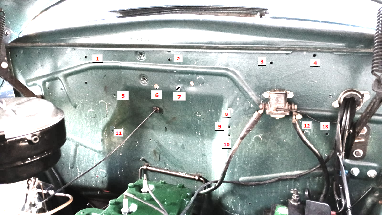 Firewall Open Holes Identification Ford F1 49 - Ford Truck Enthusiasts ...