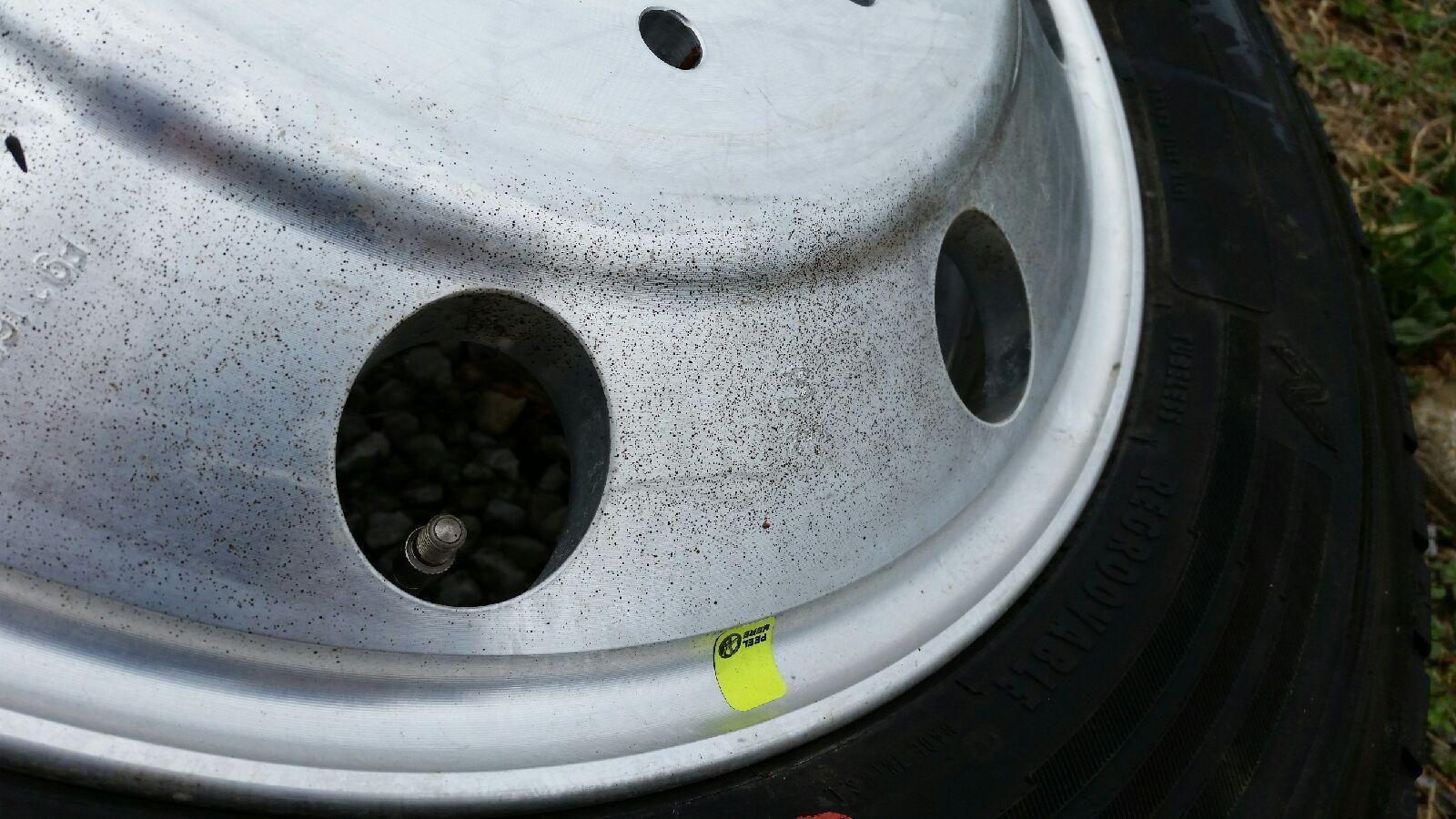 pitted 2017 F-450 rear OEM outer aluminum wheels - Ford Truck ...