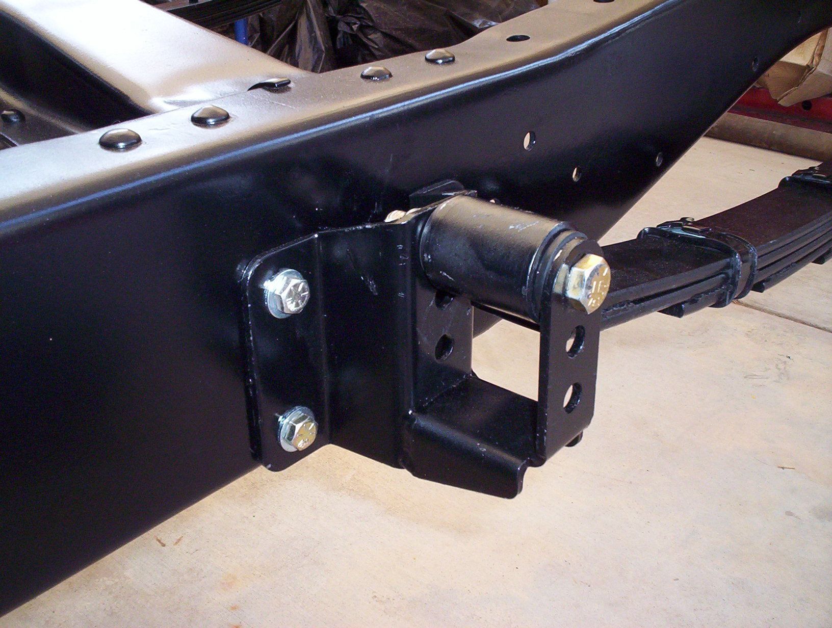 Moving up my forward leaf spring hanger(rear end) - Ford Truck ...