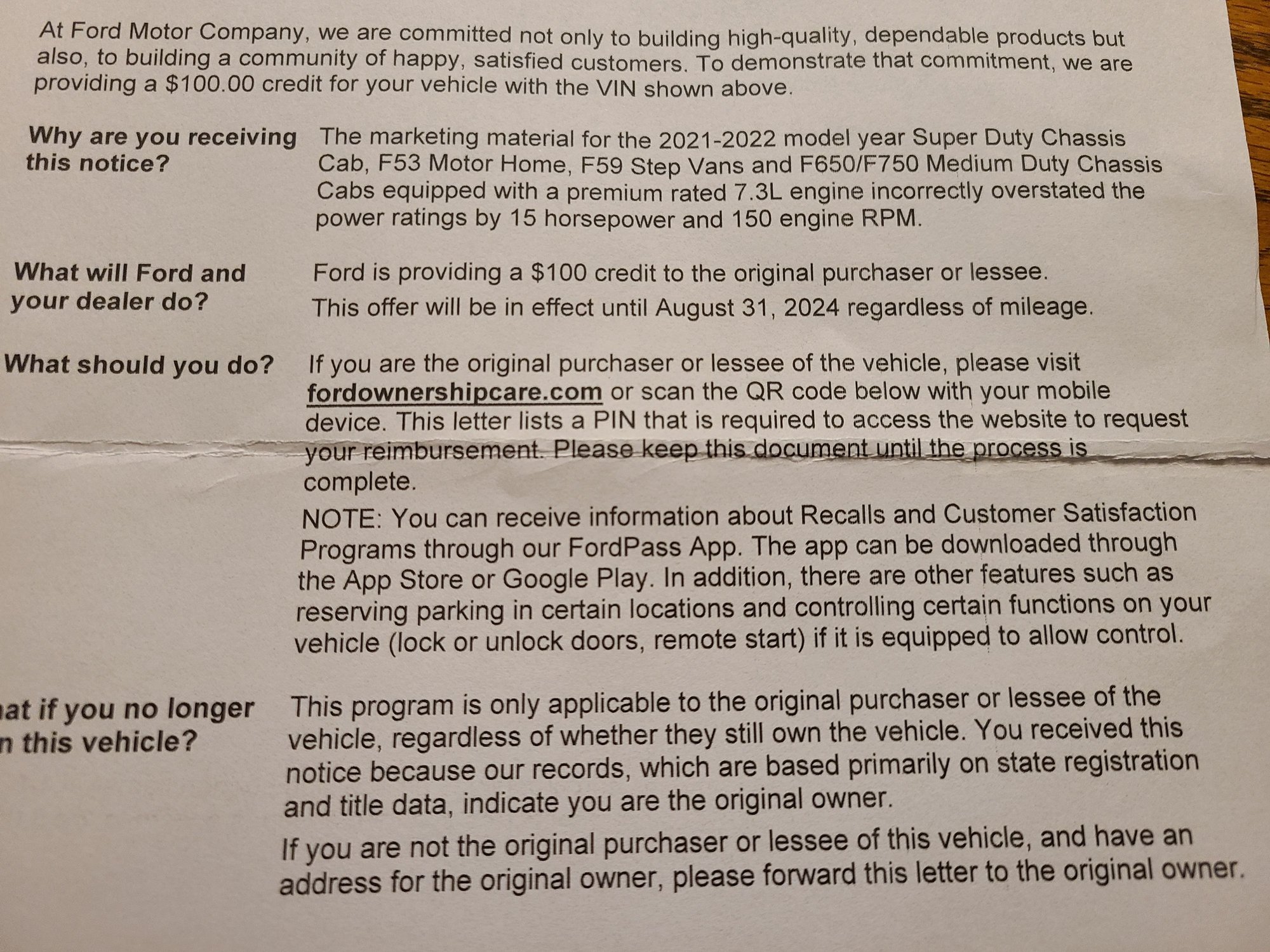 So who else rec'd a letter from Ford? - Ford Truck Enthusiasts Forums