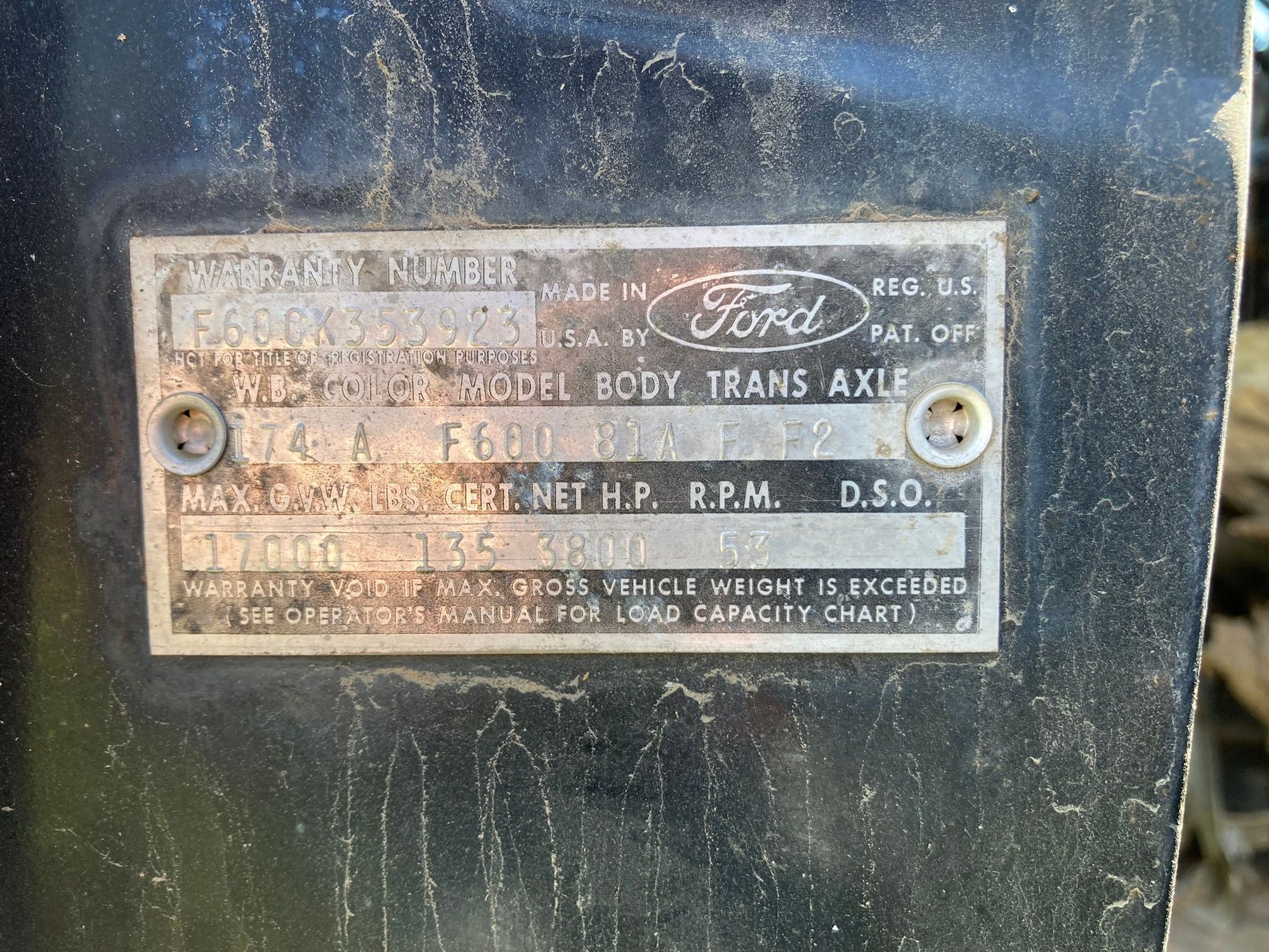 F600 Decode - Ford Truck Enthusiasts Forums