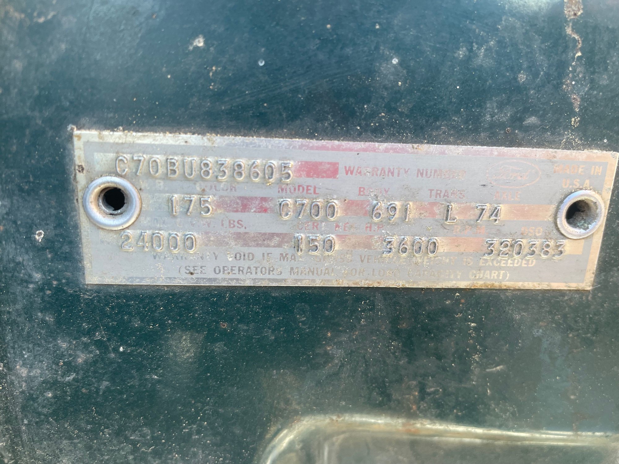 1966 F600 decode - Ford Truck Enthusiasts Forums